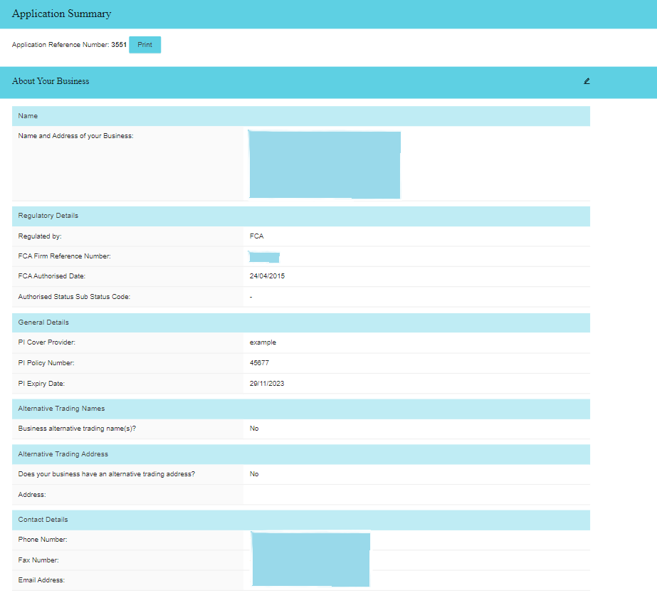 Applicant Summary – Unipass Agency Management